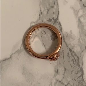 Coach | Jewelry | Rose Gold Coach Ring With Diamond Stud Size 8 | Poshmark